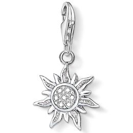 Thomas Sabo Charm-Einhänger »Sonne« mit Zirkonia (synth.) silberfarben-weiß + weiß Einzigartiger Charm-Anhänger mit Sonnenmotiv