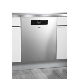 Beko Unterbaugeschirrspüler "BDDN38450XD", Energieeffizienz: B (A-G), silber (silberfarben), B:59,8cm H:81,8cm T:57cm, Geschirrspüler, Hygienisch sauberes Geschirr mit der HygieneIntense-Funktion