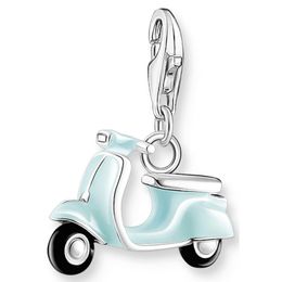 Thomas Sabo Charm-Einhänger »Vespa« silberfarben-türkis-schwarz Charm-Anhänger mit 3D-Rollermotiv