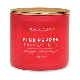 Colonial Candle Duftkerze "Pink Pepper Passionfruit" in Rot - 411 g - 26% | Kerzen-vasen