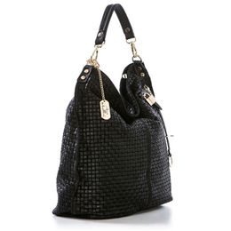Anna Morellini Leder-Shopper "Caroline" in Schwarz - (B)42 x (H)38 x (T)17 cm - 69% | Damen-taschen