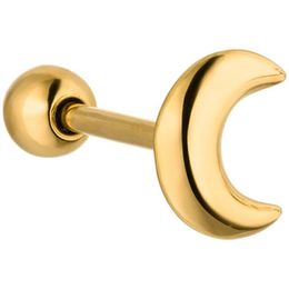 PURELEI Single-Ohrstecker »Schmuck Geschenk Piercing Moon« gelbgoldfarben 7,46 mm Verleihe jedem Look durch das Moon Piercing in Sichelmondform...