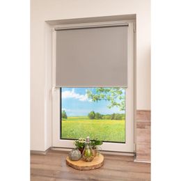K-home Springrollo &raquo;Klemmfix-Rollo&laquo; verdunkelnd grau Obermaterial: 100% Polyester 150 cm