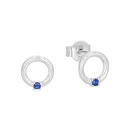 Amor Paar Ohrstecker »Kreis« mit Zirkonia (synth.) silberfarben-blau + blau 7 mm Stilvolle Ohrstecker für Damen von der beliebten Echtschmuck-Marke...