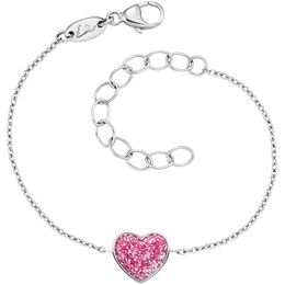 Herzengel Armband »Glitzerherz« Made in Germany silberfarben-rosa 16 cm Herzengel ́s schützendes Herz - dieses zuckersüße und filigrane Armband mit...