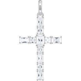 Thomas Sabo Kettenanhänger »Schmuck Silber 925 Anhänger Kreuz« () mit Zirkonia (synth.) silberfarben-kristallweiß + kristallweiß Kreuzanhänger