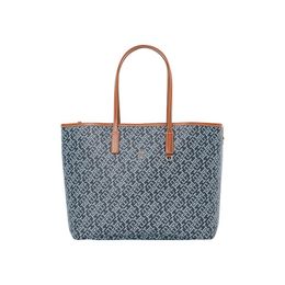 Tommy Hilfiger Tragetasche »TH MONOPLAY TOTE LE«, Damen Schultertasche, Henkeltasche, Shopper mit Allover-Print blau-braun