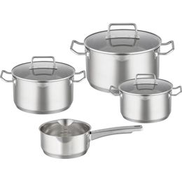 Rösle RÖSLE Topf-Set »EXPERTISO« Set, je 1 Kochtopf Ø 16/20/24 cm, 1x Stielkasserolle Ø 16 cm, 7 Stk. tlg. Edelstahl 18/10 silberfarben