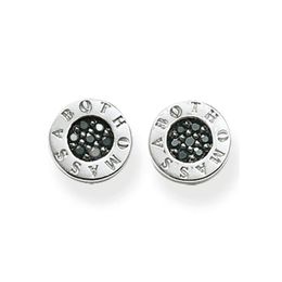 Thomas Sabo Paar Ohrstecker »Classic Pavé Schwarz, Classic Pavé Weiß, « mit Zirkonia (synth.) silberfarben-schwarz + schwarz 9 mm Paar Ohrstecker...