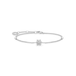 Thomas Sabo Armband »Schneeflocke mit weißen Steinen« mit Zirkonia (synth.) silberfarben-weiß + weiß 19 Armband Schneeflocke mit weißen Steinen
