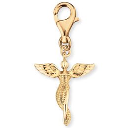 Engelsrufer Charm-Einhänger »ENGEL« gelbgoldfarben Charm mit Schutzengel Symbol