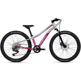 GHOST Mountainbike &raquo;Lanao 24 Full Party&laquo; 22 Gang Shimano Deore RD-M5100 Schaltwerk Kettenschaltung f&uuml;r Damen und Herren, Kettenschaltung silber Mountainbike