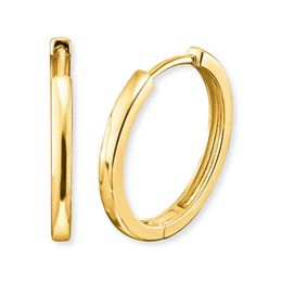 Engelsrufer Paar Creolen &raquo;Keep it so simple&laquo; gelbgoldfarben-kristallwei&szlig; 24 mm Bezaubernde Ohrringe mit feinem Schimmer