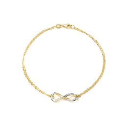 Amor Goldarmband »Infinity/Unendlichkeitsschleife« gelbgoldfarben-silberfarben 19 cm Ausdrucksstarkes Damenarmband
