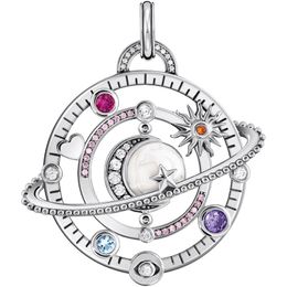 Thomas Sabo Kettenanhänger »Schmuck Silber 925 Anhänger Planetenring mit Umlaufbahnen« () mit Glas-Keramik Stein, Zirkonia, Korund und Spinell...