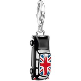 Thomas Sabo Charm-Einhänger »LONDON Taxi mit Union Jack« mit Zirkonia (synth.) silberfarben-schwarz-blau-rot-weiß + weiß Charm-Anhänger LONDON Taxi...
