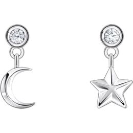 Thomas Sabo Paar Ohrstecker »Mond & Stern« mit Zirkonia (synth.) silberfarben-weiß + weiß Ohrstecker Mond & Stern