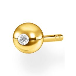 Thomas Sabo Single-Ohrstecker »weißer Stein gold, weißer Stein silber« mit Zirkonia (synth.) gelbgoldfarben-weiß + kristallweiß 4 mm Einzel-Ohrstecker