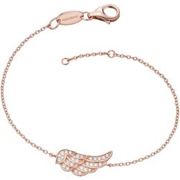 Engelsrufer Armband »Little magic FLÜGEL« mit Zirkonia (synth.) roségoldfarben-kristallweiß + kristallweiß 19 cm Bezauberndes Armkettchen mit...