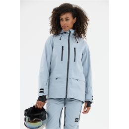 Skijacke WHISTLER "Takoda", Damen, Gr. 46, blau (hellblau, blau), 100% Polyester, unifarben, normal, ohne Ausschnitt, Jacken Skijacke, mit einer wasserabweisenden Beschichtung