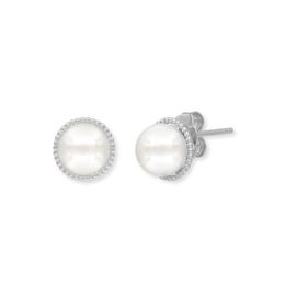 Engelsrufer Paar Ohrstecker &raquo;The glory of pearls&laquo; mit Muschelkernperle silberfarben-wei&szlig; 8 mm Diese Ohrringe mit Muschelkernperlen strahlen wie die...