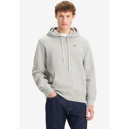 Levi's Kapuzensweatshirt LEVI'S "NEW ORIGINAL HOODIE", Herren, Gr. XL, grau (mid tone grau heathe), Sweatware, Obermaterial: 100% Baumwolle, normal hüftbedeckend, Rundhals, eingesetzt Rippbündchen, Sweatshirts, mit kleinem Batwing-Logo