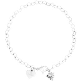 PURELEI Armband &raquo;Schmuck Geschenk Endless Love Herz&laquo; mit Zirkonia (synth.) edelstahlfarben-kristallwei&szlig; + kristallwei&szlig; 19 cm Das Endless Love...