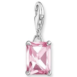 Thomas Sabo Charm-Einhänger »rosa Stein« mit Zirkonia (synth.) silberfarben-rosa + rosa Funkelnder Charm-Anhänger mit rosa Stein