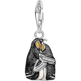 Thomas Sabo Charm-Einhänger »Pinguine« mit Zirkonia (synth.) silberfarben-schwarz-braun-weiß + weiß Charm-Anhänger Pinguine