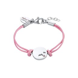 Prinzessin Lillifee Armband »Herzen« mit Zirkonia (synth.) edelstahlfarben-rosa + rosa 14 cm Herziges Mädchen Armband von Prinzessin Lillifee