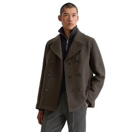 Marc O'Polo MARC O'POLO Damen Outdoorjacke "aus dichtem Schafwoll-Mix"chocolate braun, Gr. XL, unifarben, Obermaterial: 75% Wolle (Schafwolle), 25% Polyamid;