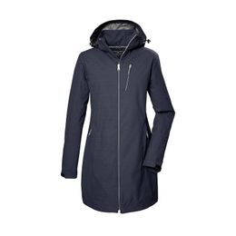 Killtec Softshellparka »KOS 57 WMN SFTSHLL PRK« Wasserabweisender, atmungsaktiver Parka mit abnehmbarer Kapuze nachtblau 34 34 Damen Softshellparka...