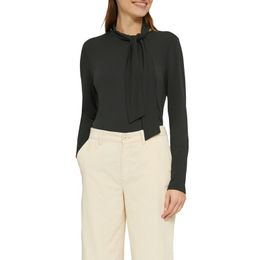 s.Oliver Damen s.Oliver Langarmshirt mit dekorativer Schleife grau 42