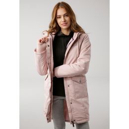 Kangaroos Langjacke mit Kapuze für den Übergang, aus leichtem Webmaterial, modisch rosa 38 38 Modische Langjacke für kältere Tage, ideal für den...