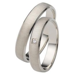Firetti Trauring »Schmuck Geschenk Gold 750 Hochzeit Ehering "LIEBE"« Made in Germany, wahlweise mit oder ohne Brillant weißgoldfarben 72...
