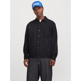 Jack & Jones JACK & JONES Langarmhemd »JJEURBAN EDGE OVERSHIRT LS SN« mit Hemdkragen Black XS - N-Gr N-Gr XS Cooles Hemd von Jack & Jones