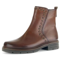 Gabor Stiefelette, Blockabsatz, Komfortschuh, Boots mit glänzenden Nieten braun used 42 42 Stiefelette mit komfortabler Best Fitting Ausstattung