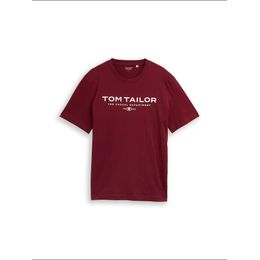 Tom Tailor T-Shirt Herren Größe L bordeaux / weiß