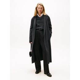 Tommy Hilfiger Wollmantel »DF WOOL REG BELTED MIDI COAT« mit Wolle Dark Grey Heather 46 46 Modischer Mantel von Tommy Hilfiger Womanswear