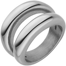 PURELEI Fingerring »Schmuck Geschenke Physical Ring« edelstahlfarben 56 Dieser zeitlos schöne Ring in doppelter Optik überzeugt durch sein...