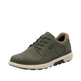 Sneaker Rieker, Damen, Gr. 40, braun (moosgr&uuml;n, braun), Lederimitat, unifarben, Schuhe Sneaker, Halbschuh, Schn&uuml;rschuh, Casual Sneaker mit weichem Schaftrand, TEX