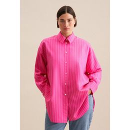 Seidensticker Longbluse &raquo;Schwarze Rose&laquo; Langarm Kragen Streifen pink 7XL54 7XL54 Passform: Oversized