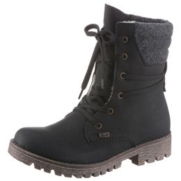 Winterboots Rieker, Damen, Gr. 41, grau (schwarz, anthrazit), Filz, Nubuklederimitat, Schuhe Winterboots, Outdoorboots, Winterstiefelette, Profilsohle, mit TEX-Membran, Topseller
