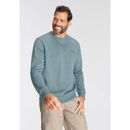 MAN'S WORLD Man's World Damen Sweatshirt, Langarm, Basic-Stil, unifarben, Rundhalsausschnitt blau XL (56/58)