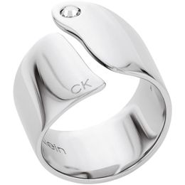 Calvin Klein Fingerring »CK CHERISHED« mit Glasstein edelstahlfarben-weiß 54 CK Schmuck - Damenring