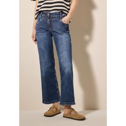 Cecil Loose-fit-Jeans »Style Neele« mid blue used wash 32 - Länge 26 Länge 26 32 Wide Leg Jeans von Cecil für Damen