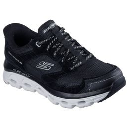 Slip-On Sneaker Skechers "GLIDE-STEP SOLE-PARADISE VALLEY", Damen, Gr. 38, schwarz, Lederimitat, Mesh, Veloursleder, Schuhe, Freizeitschuh, Schn&uuml;rschuh mit elastischen Schn&uuml;rsenkeln