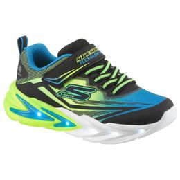 Skechers Sneaker »FLEX-GLOW ULTRA« Klettschuh zum Schlüpfen, Größenschablone zum Download schwarz-neongelb 29 29 Skechers Sneaker mit cooler...