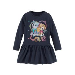 PAW PATROL M&auml;dchen PAW PATROL Jerseykleid Druck mit EVEREST und SKYE blau 140/146, N-Gr