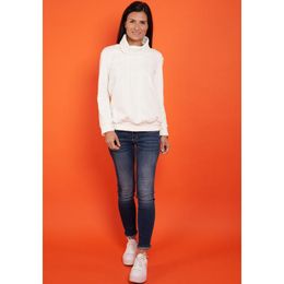 Seidel Moden Damen Rollkragenpullover mit Logo Patch, MADE IN GERMANY wei&szlig; 42